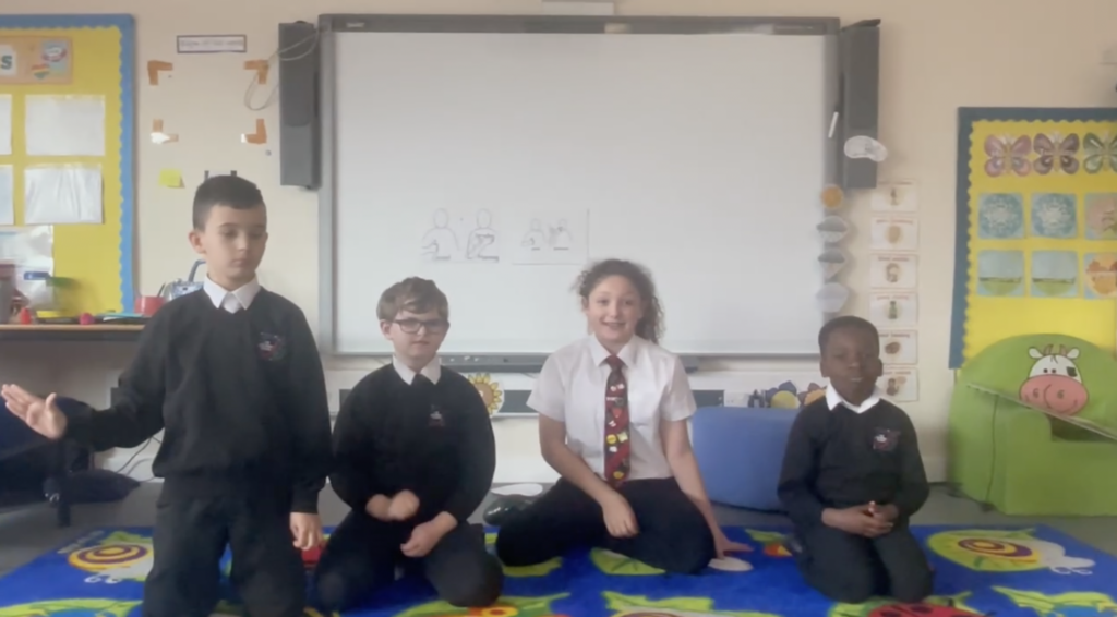 Primary school pupils teach British Sign Language for BSL Week