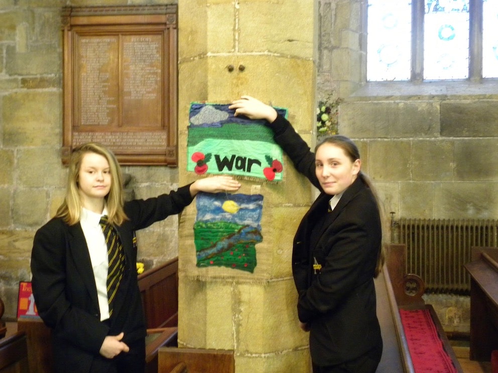 Swinton Academy students support church’s Poppy Memorial Trail marking ...